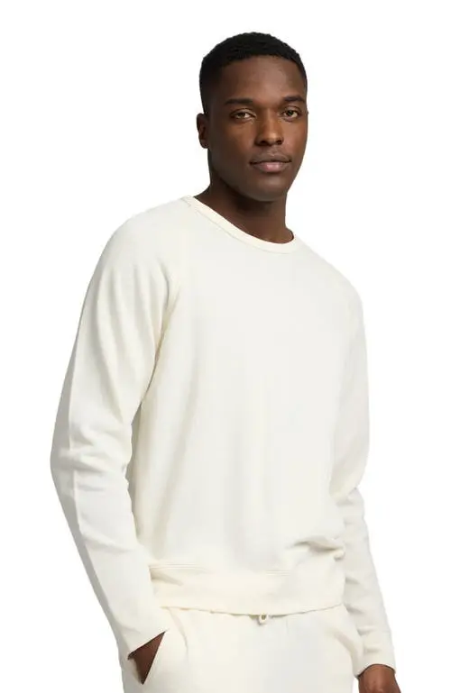 Onia Slub Terry Crewneck Sweater - Egret