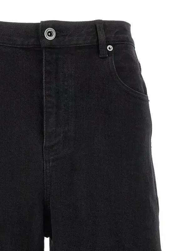 SELF-PORTRAIT High-rise Wide-leg Jeans - Black