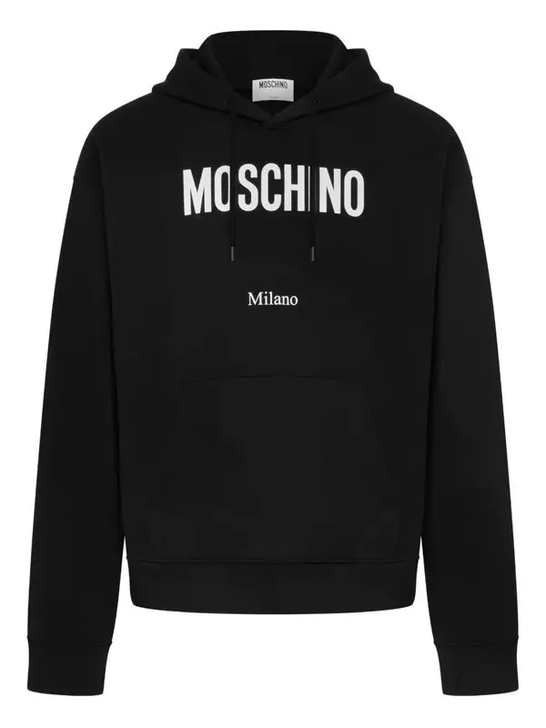 Moschino Logo-print Hoodie - Black