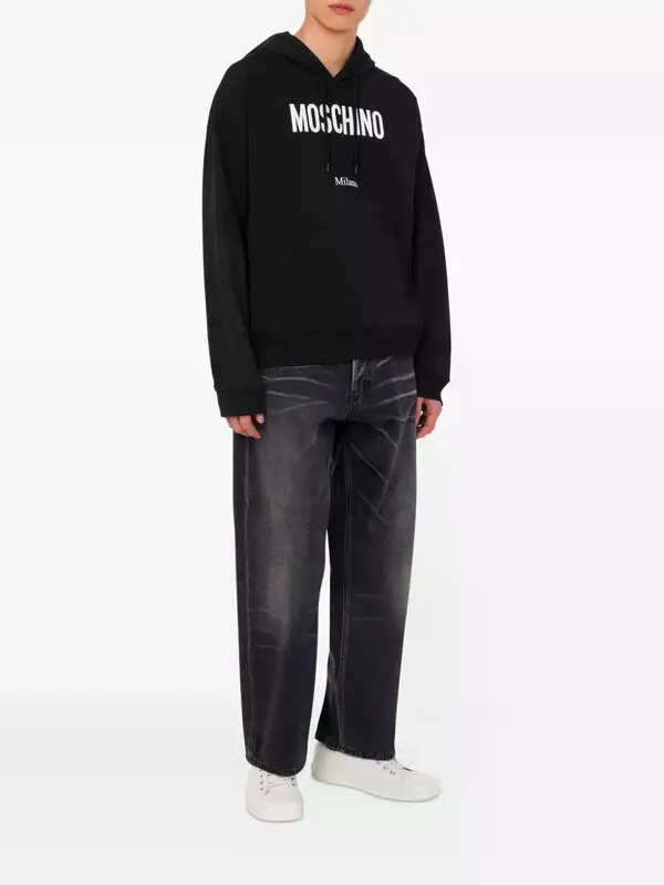 Moschino Logo-print Hoodie - Black