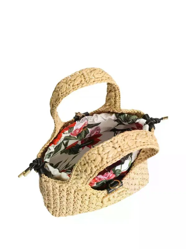 Dolce & Gabbana Woven Raffia Tote Bag