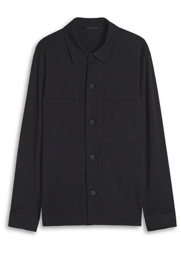 BOSS Carper Seersucker Shirt - Black