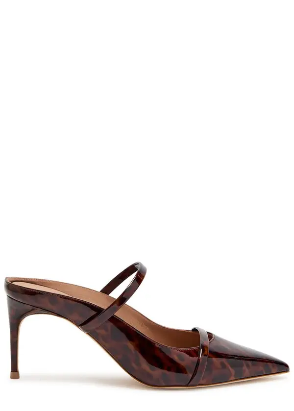 MALONE SOULIERS Aurora 70 Printed Patent Leather Mules