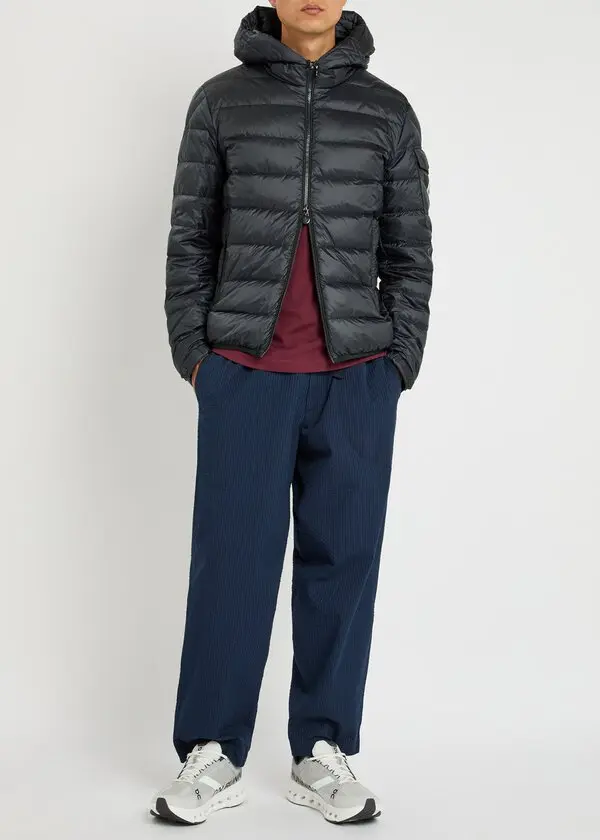 Moncler Najan Quilted Hooded Jacket - Navy