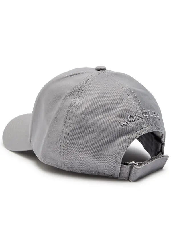 Moncler Logo Cotton Cap - Grey