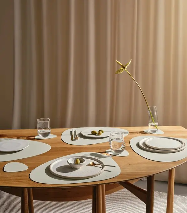 LIND DNA Set Of 4 Nupo Curve Placemats - White