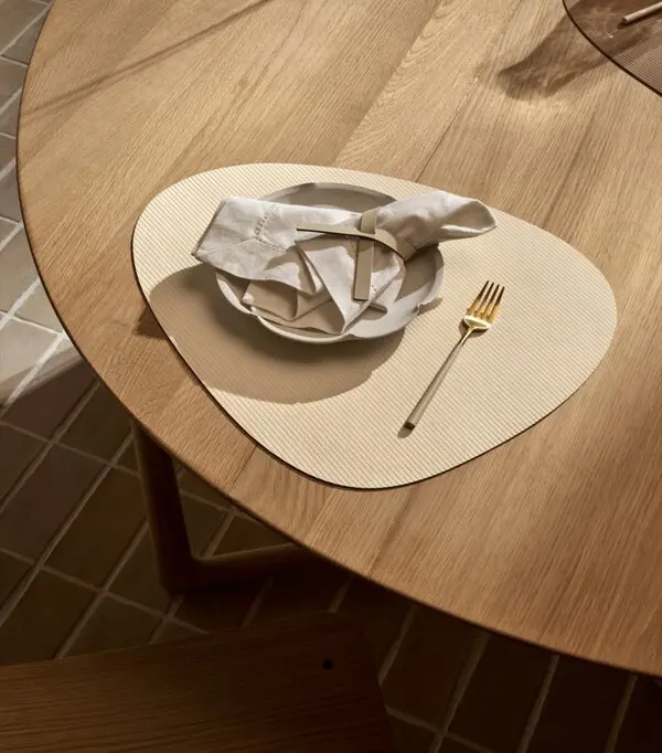 LIND DNA Large Corduroy Curve Placemat - Neutral
