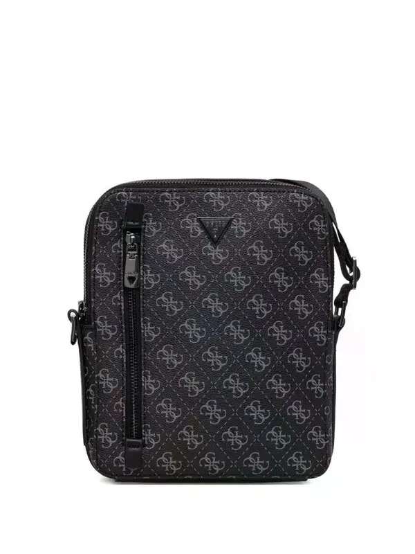 Guess Monogram Crossbody Bag - Black
