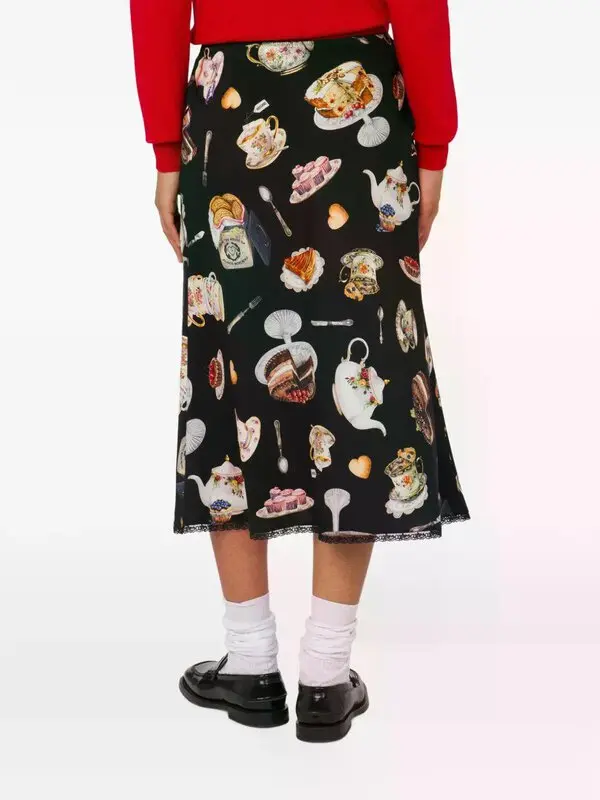 Moschino Printed Midi Skirt