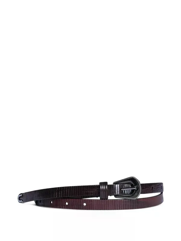 Brunello Cucinelli Carved Leather Belt - Brown
