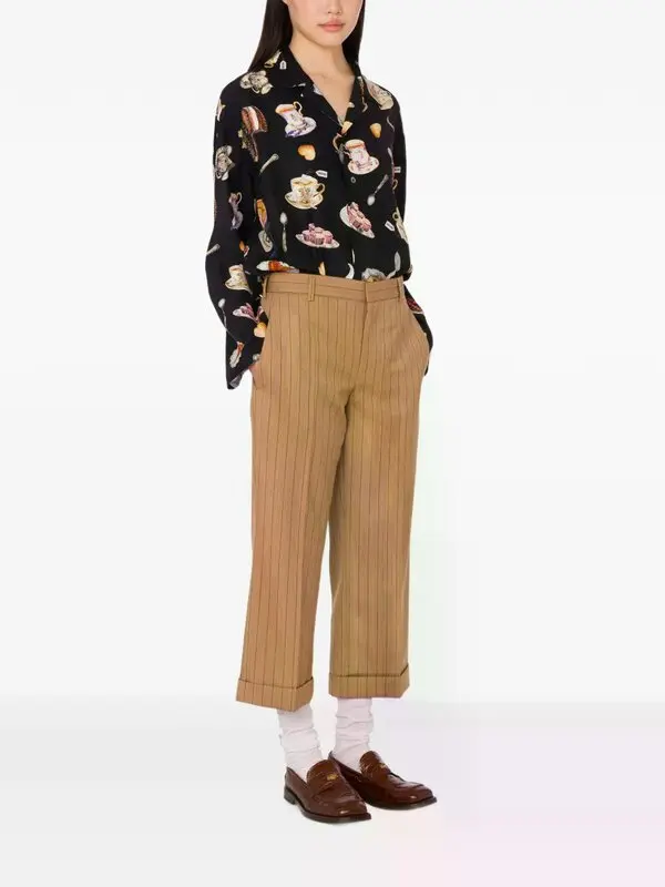 Moschino Printed Silk Shirt - Black