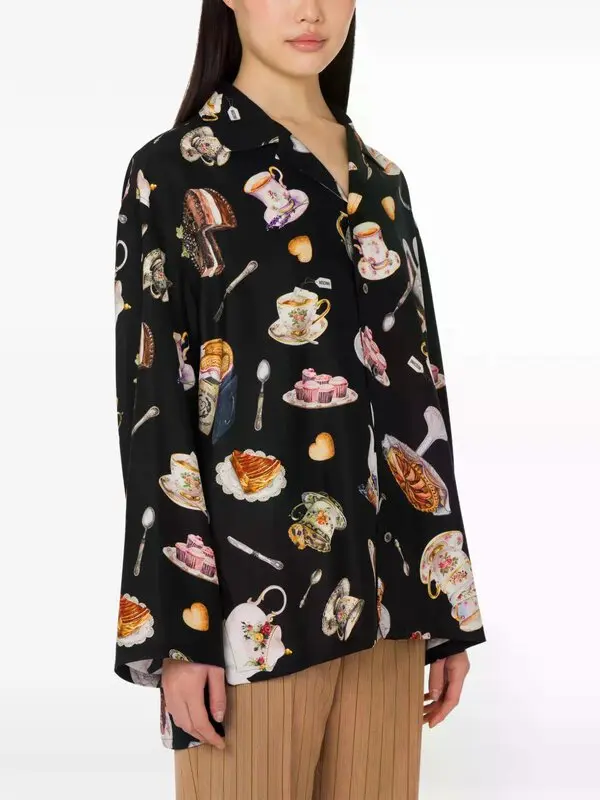 Moschino Printed Silk Shirt