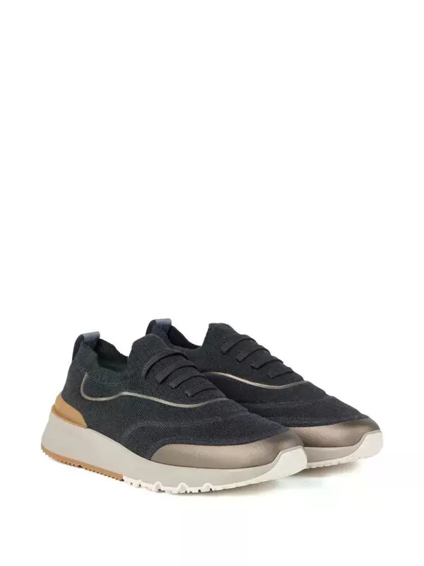 Brunello Cucinelli Knitted Slip-on Sneakers - Black