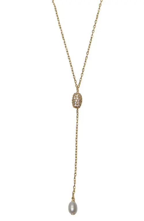 Argento Vivo Faux Pearl Y-necklace - Gold