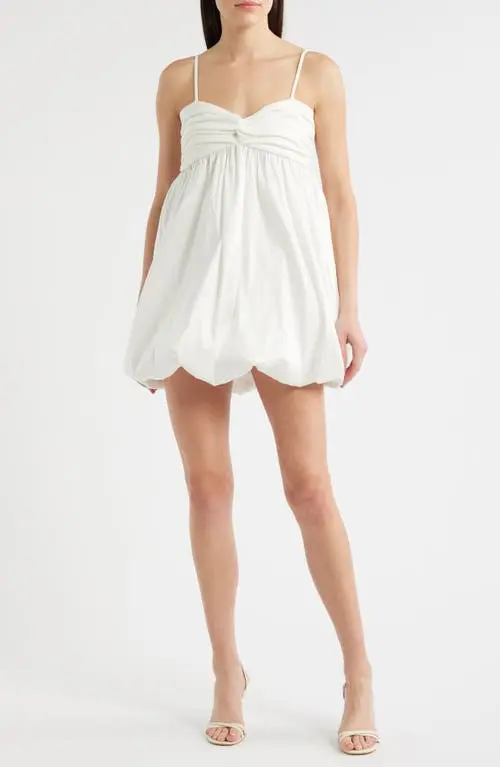 Likely Serefina Mixed Media Bubble Minidress - White