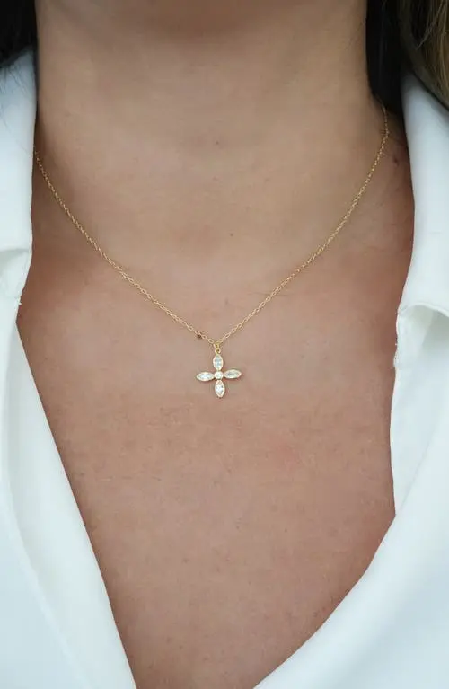 Argento Vivo 4-teardrop Cross Pendant Necklace