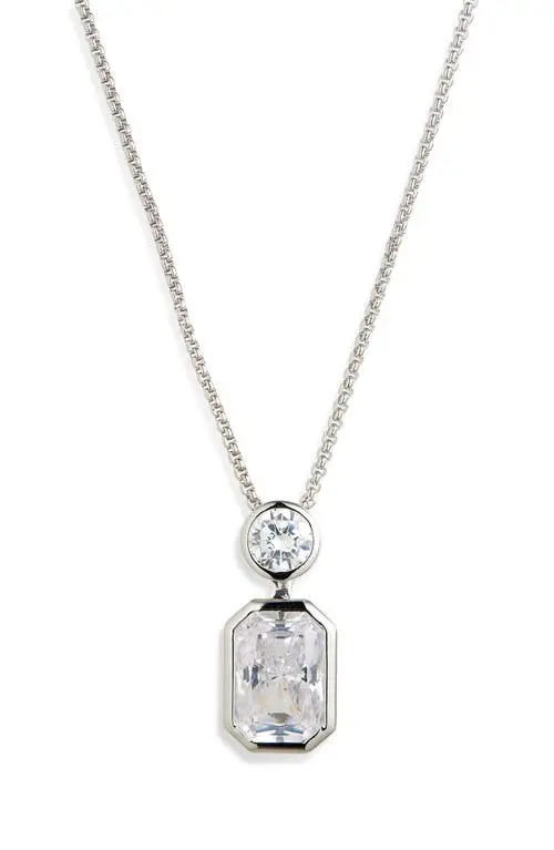 Nadri Brooklyn Cubic Zirconia Pendant Necklace - Rhodium