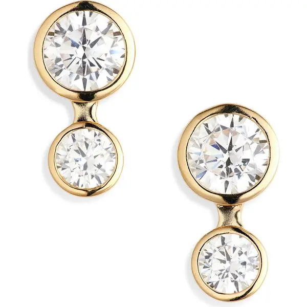 Nadri Brooklyn Illusion Stud Earrings - Gold