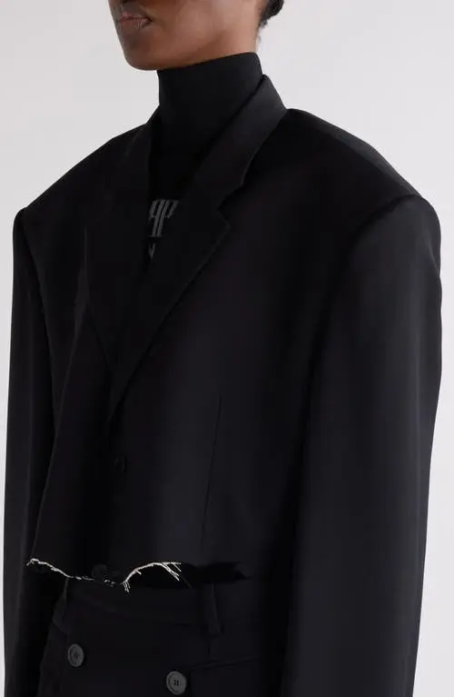 Balenciaga Cutoff Cropped Single-breasted Blazer