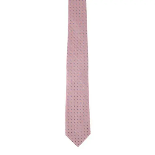 Trafalgar Ignacio Polka Dot Linen Blend Necktie - Coral