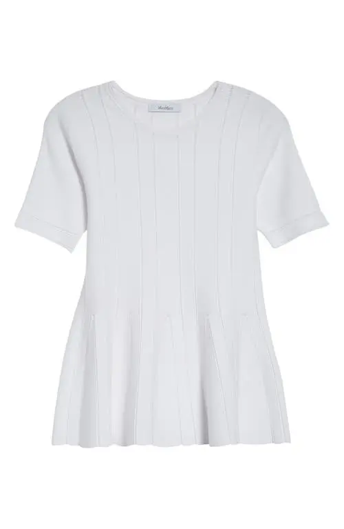 Max Mara Epoche Short Sleeve Peplum Sweater