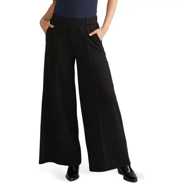 Universal Standard Pintuck Ponte Wide Leg Pants