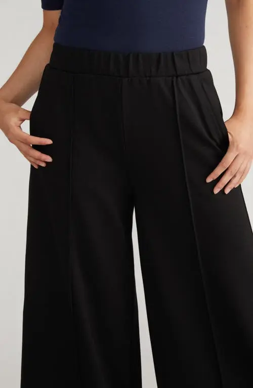 Universal Standard Pintuck Ponte Wide Leg Pants