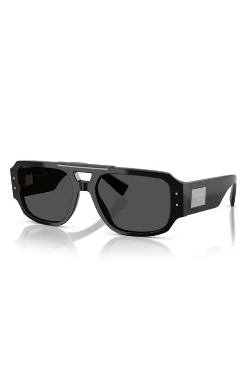 Dolce & Gabbana 57mm Pilot Sunglasses
