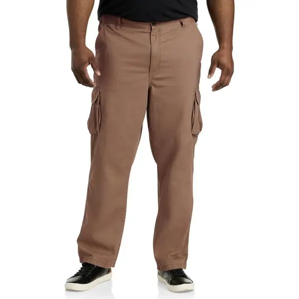 TRUE NATION BY DXL Big & Tall Relaxed Fit Cargo Pants - Coco Mocha