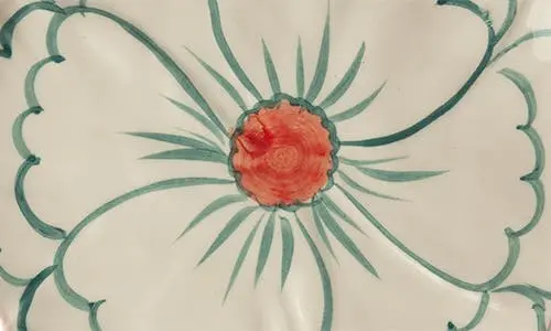 RICE BY RICE Set Of 4 Flower Shaped Side Plates