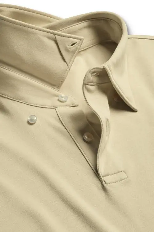 CHARLES TYRWHITT Smart Jersey Polo - Light Tan