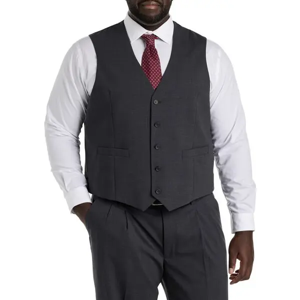 OAK HILL BY DXL Perfect Fit Vest - Charcoal