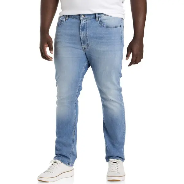7 For All Mankind Big & Tall Straight Leg Jeans - Pacific Blue