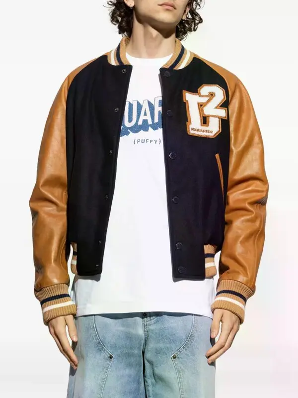 Dsquared2 Wool-blend Bomber Jacket - Brown
