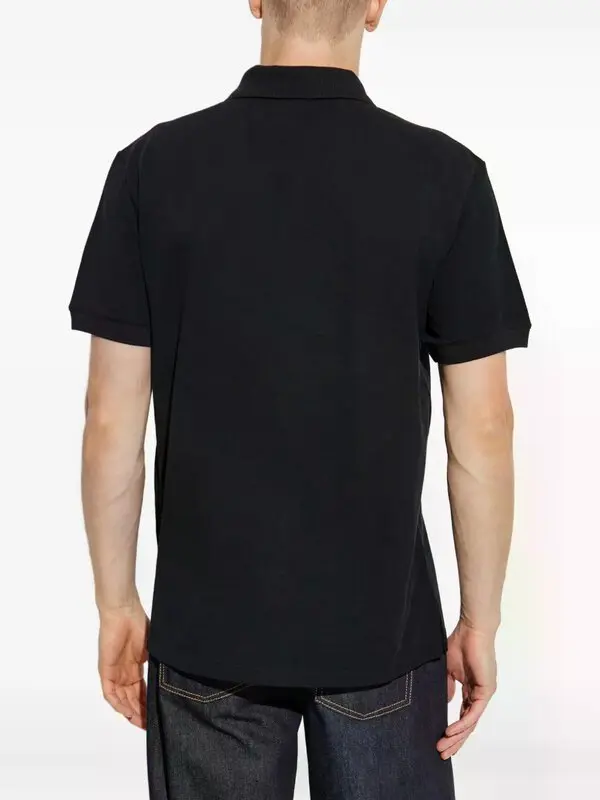 Alexander McQueen Logo-embroidered Cotton Polo Shirt - Black