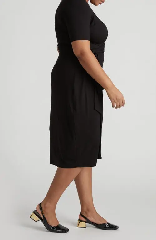 Universal Standard Delilah Tie Waist Midi Dress - Black