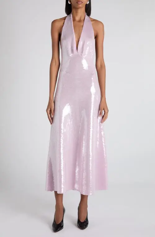 Bottega Veneta Halter Sequin Midi Dress