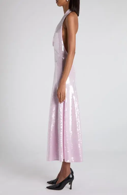 Bottega Veneta Halter Sequin Midi Dress