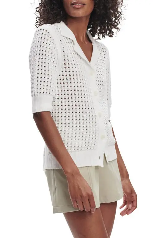 Varley Ellie Open Cable Knit Camp Shirt