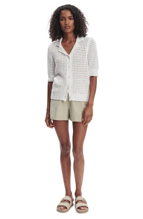 Varley Ellie Open Cable Knit Camp Shirt