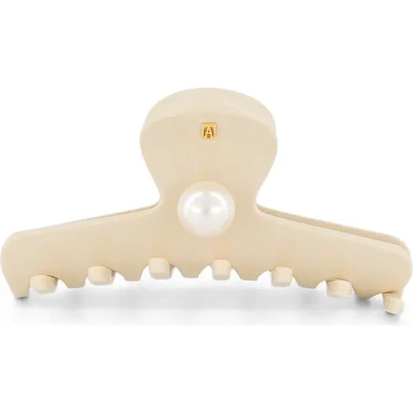 Alexandre De Paris Blanche Acetate And Pearl Hair Claw Clip - Beige