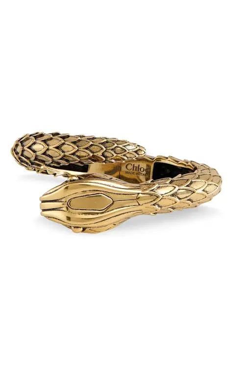 Chloé Snake Cuff Bracelet - Vintage Gold