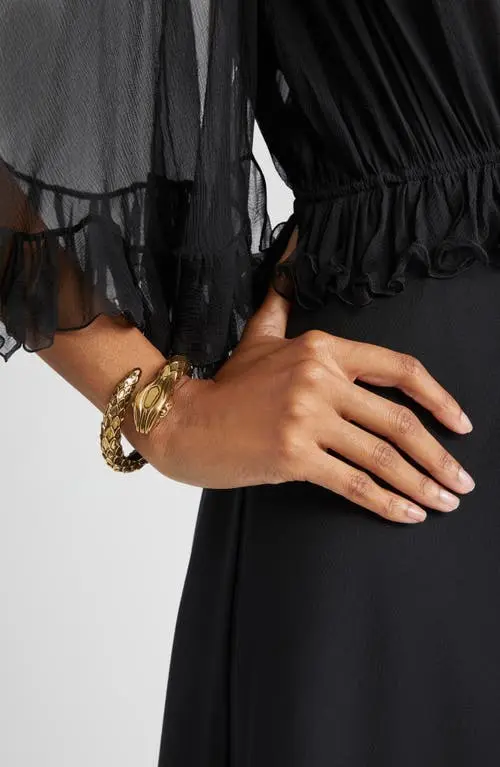 Chloé Snake Cuff Bracelet - Vintage Gold