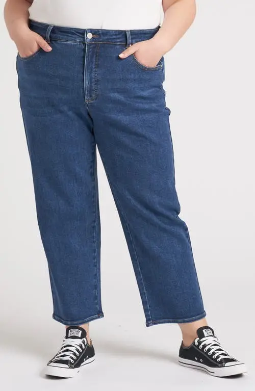 Universal Standard Etta High-waist Straight-leg Ankle Jeans - Aged Indigo
