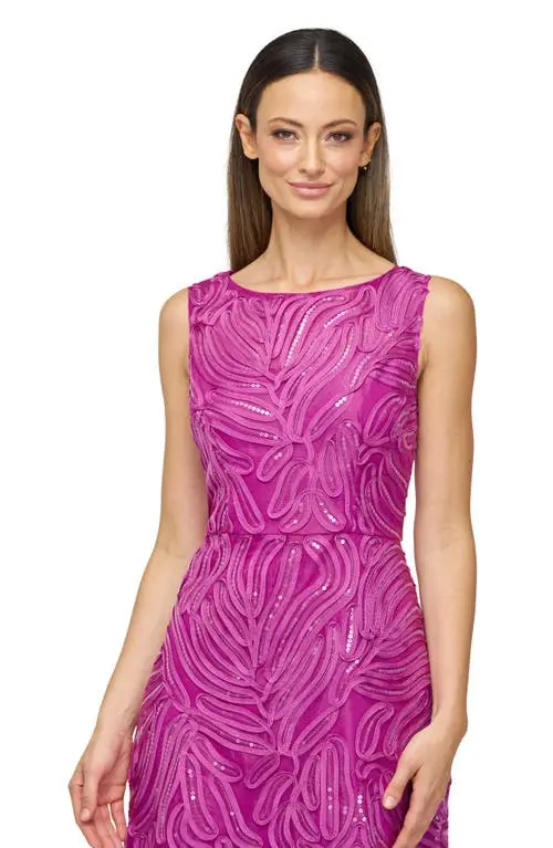 Js Collections Sequin Soutache Lace Cocktail Dress In Deep Orchid - 50% Off  | Editorialist