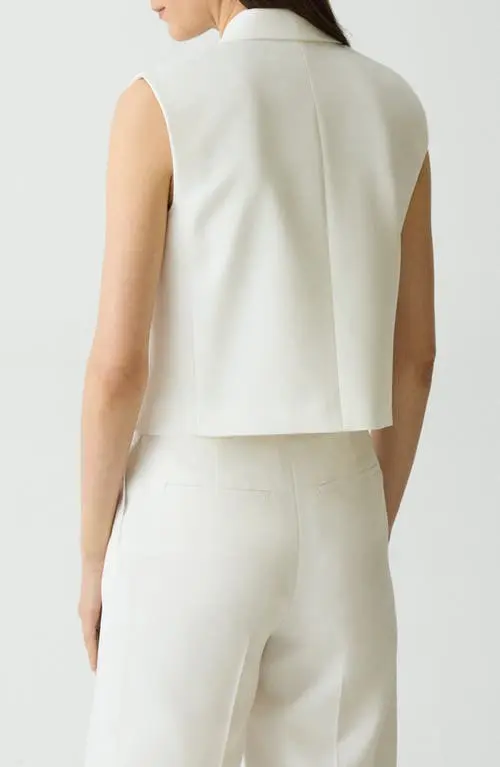 Theory Double-breasted Cropped Vest - Ivory