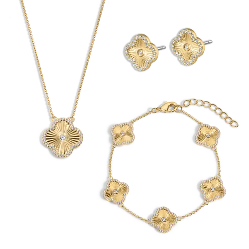 ELECTRIC PICKS Icon Clover Necklace Set - Gold