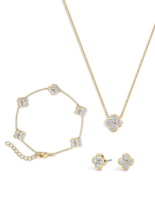 ELECTRIC PICKS Camilla Clover Jewelry Set - Gold