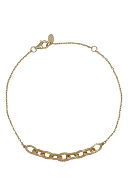 Argento Vivo Interlocking Links Pavé Bracelet - Gold