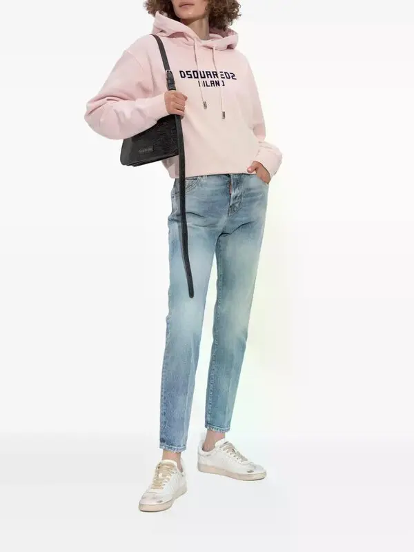 Dsquared2 Logo-print Cotton Hoodie - Pink